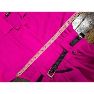 Ronnie Heller | Dresses | Vintage Hot Pink Belted Shirt Dress Ronnie ...
